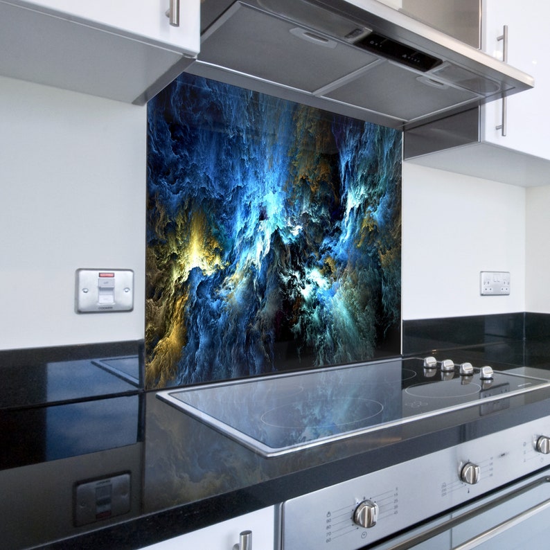 Mythical Skies Kitchen Glass Splashback - Heat Resistant 6mm Toughened ...