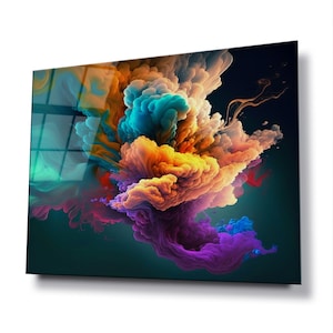 Abstract Splash Kitchen Glass Splashback - Heat Resistant 6mm Toughened ...