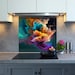 Abstract Splash Kitchen Glass Splashback - Heat Resistant 6mm Toughened ...