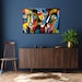 Abstract Art Faces Glass Wall Art, HD Digital Print on Glass Poster ...