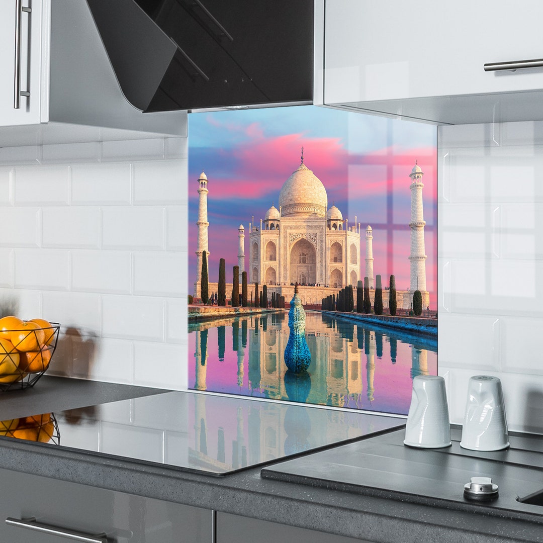 Taj Mahal Kitchen Glass Splashback Heat Resistant 6mm Toughened Glass ...