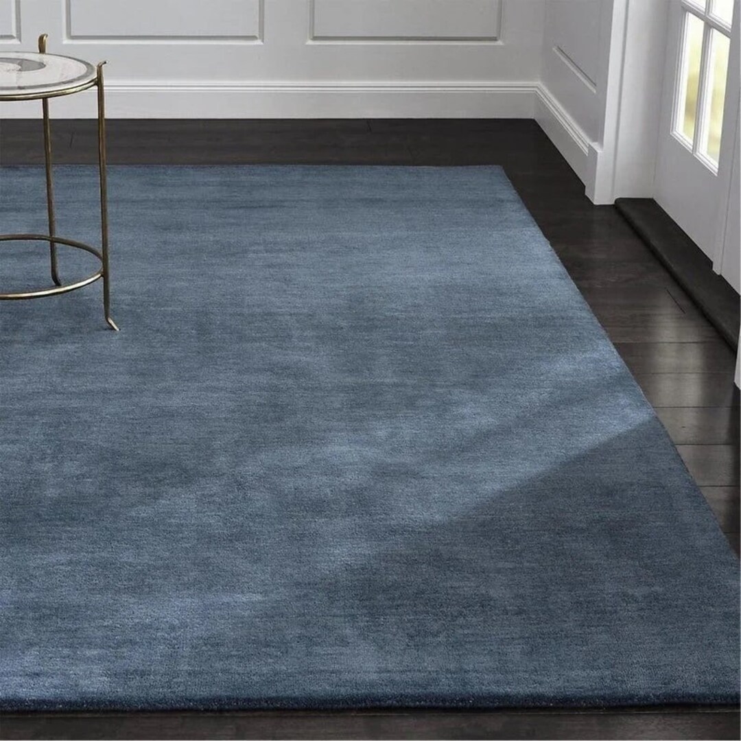 Emerald Blue Tufted Rugs Faceted Tile Rug 5x8 6x9 8x10 9x12 Wool Rugs ...