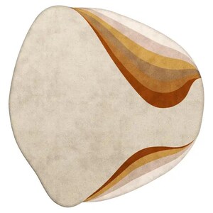 9x9 Round Rug Modern Eclectic Rug Hand Tufted Wool Rug Area Rug for ...