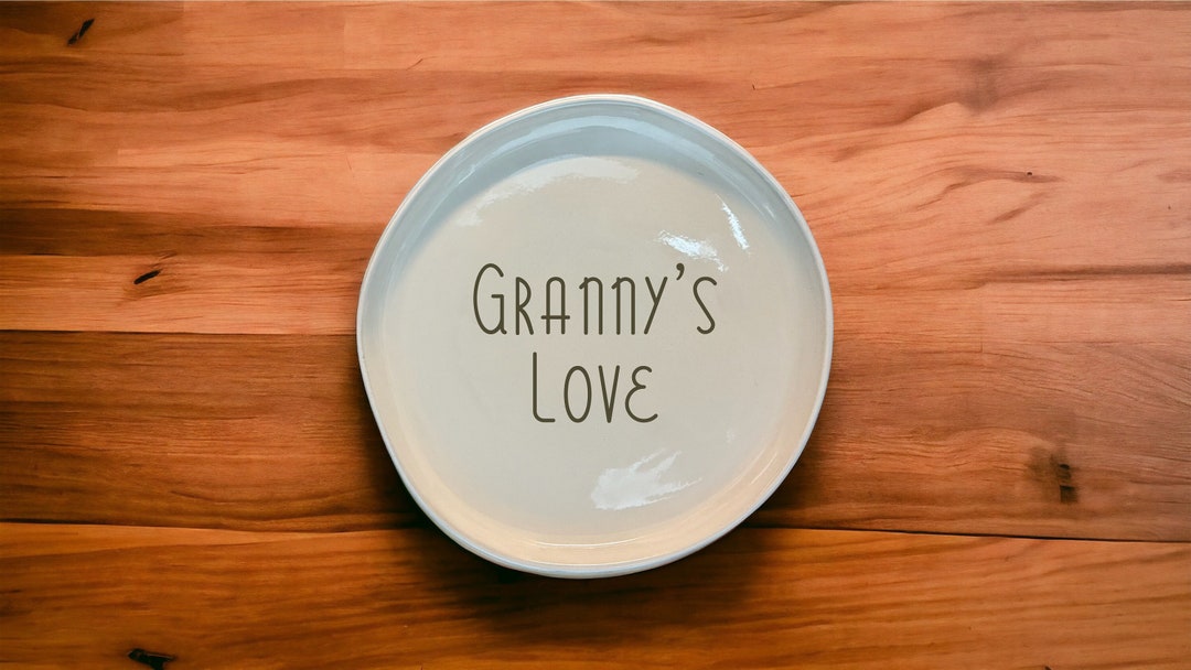 Personalized 10.5" Engraved Dinner Plate - Custom Stoneware Gift ...