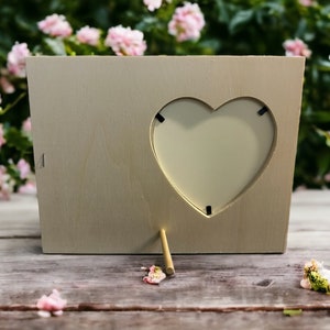 Custom & Personalized Heart Wooden Frame With Engraved Design ...