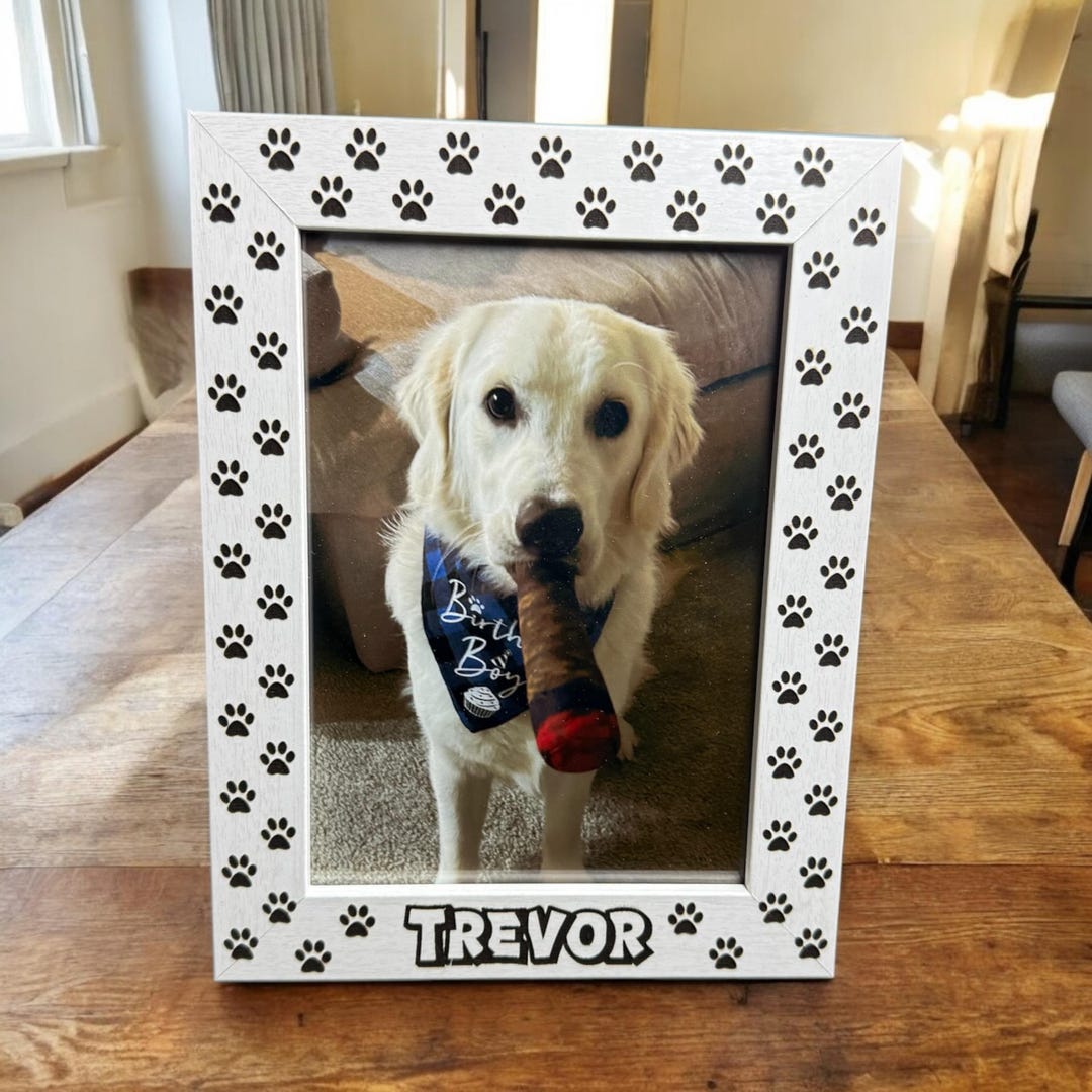 Custom 4x6 or 5x7 Photo Frame With Glass Protection | Personalized Dog ...