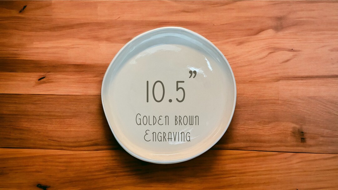 Personalized 10.5" Engraved Dinner Plate - Custom Stoneware Gift ...