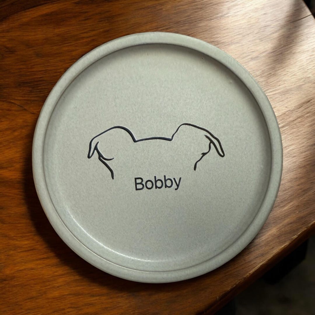 Custom Pet Plates (multiple Designs) Engraved 6.5" Plates (appetizer ...