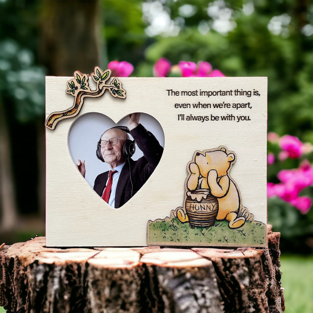 Heartwarming Classic Pooh Pop Out Wooden Frame With Engraved Quote ...