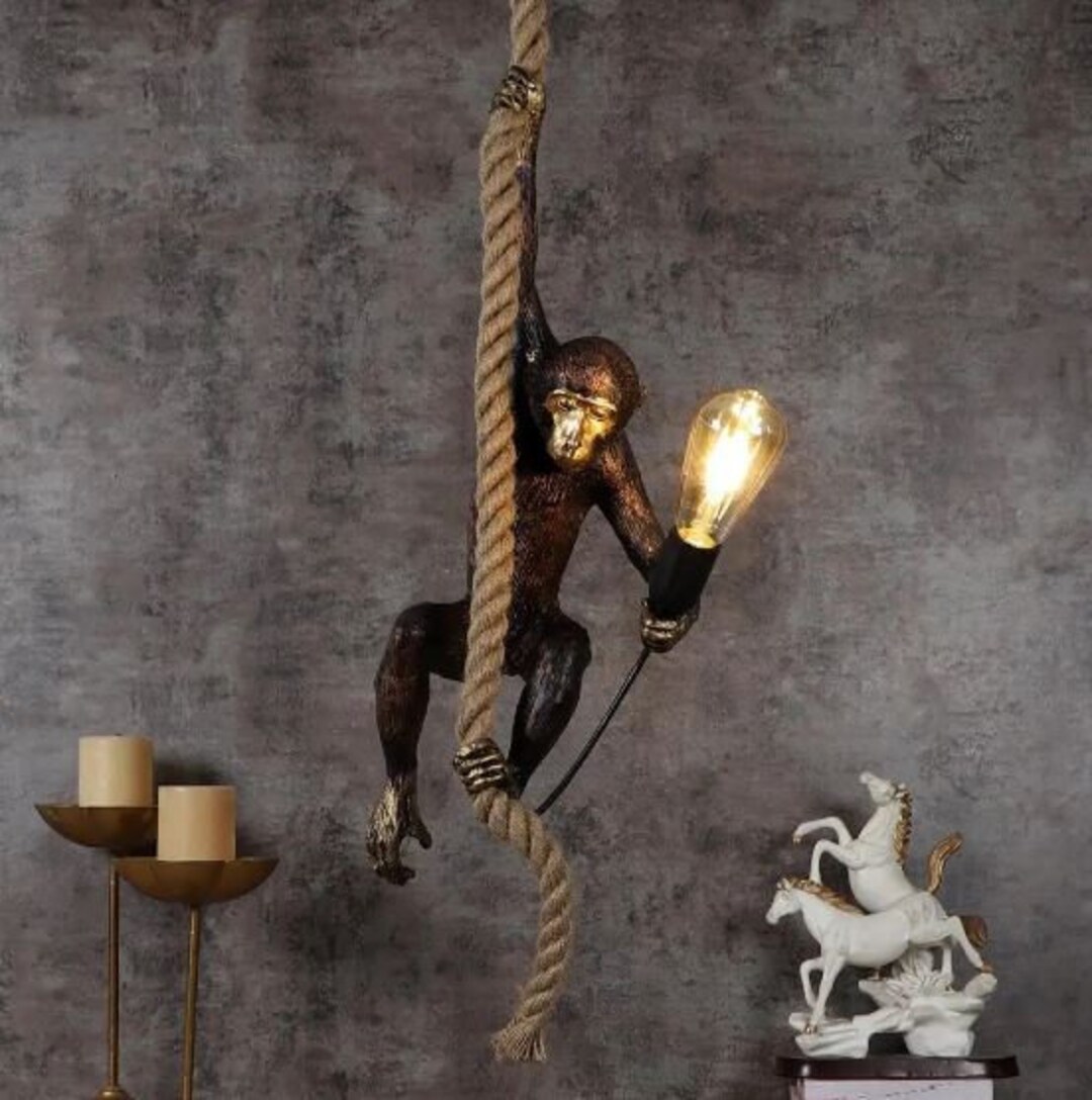 Eccentric Monkey Rope Hanging Light/ Home Decor Ape Hanging - Etsy