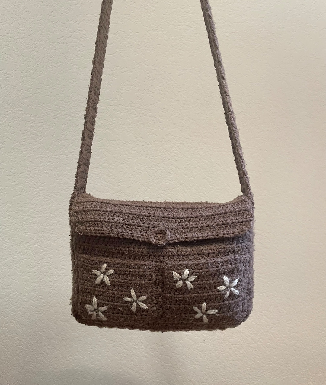 Crochet Pattern | Flower Messenger Bag | Crochet Messenger Bag Pattern ...
