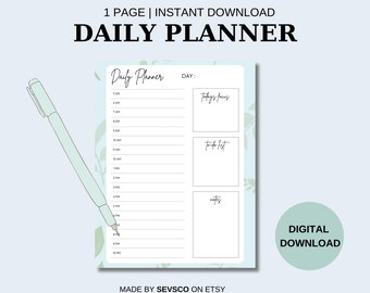 Productivity Planner Printable Daily to Do List Instant - Etsy