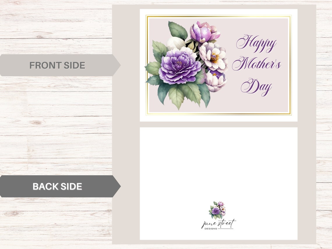Happy Mothers Day Printable Card Digital Mothers Day Card Instant ...