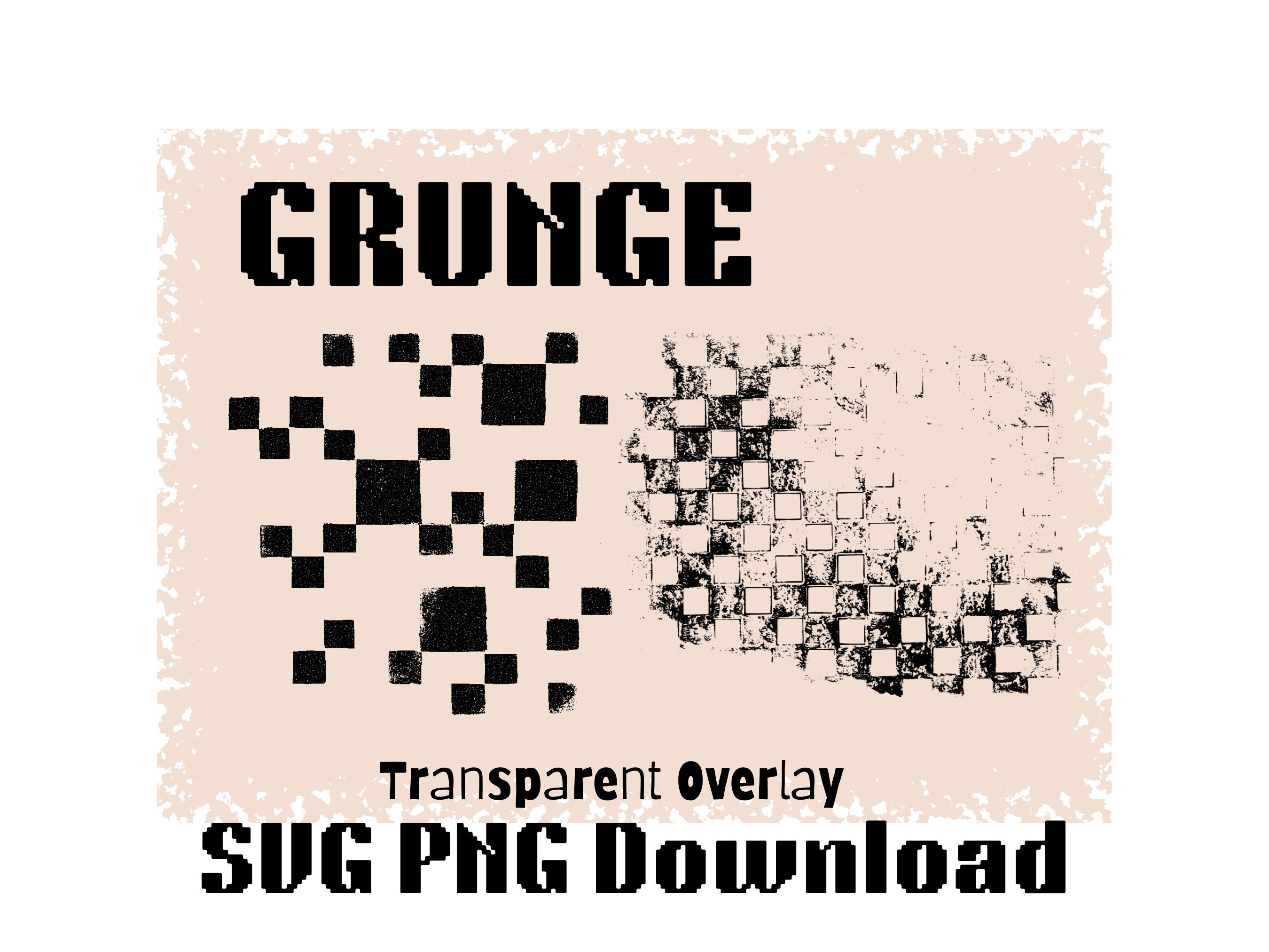 Grunge Checker-style Patterns ׀ SVG-PNG Format - Etsy