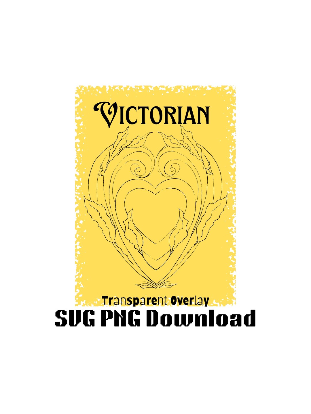 Hand-drawn Victorian-inspired Heart ׀ SVG-PNG Format - Etsy