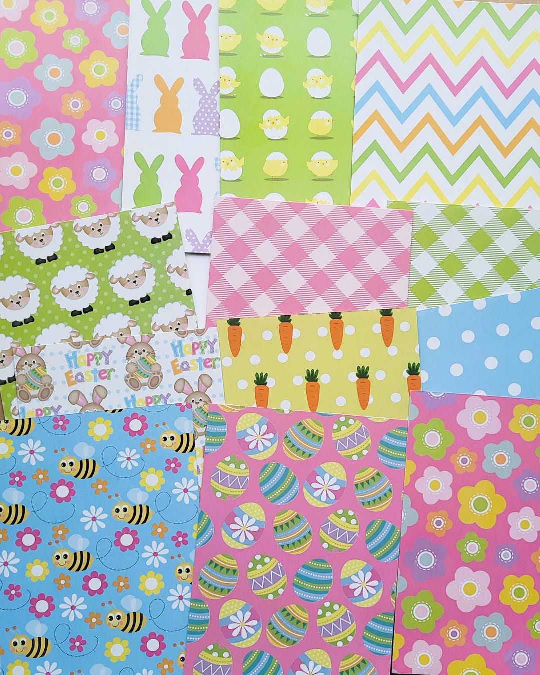 Super Cute Easter Paper Destash―springtime―48 Pieces - Etsy