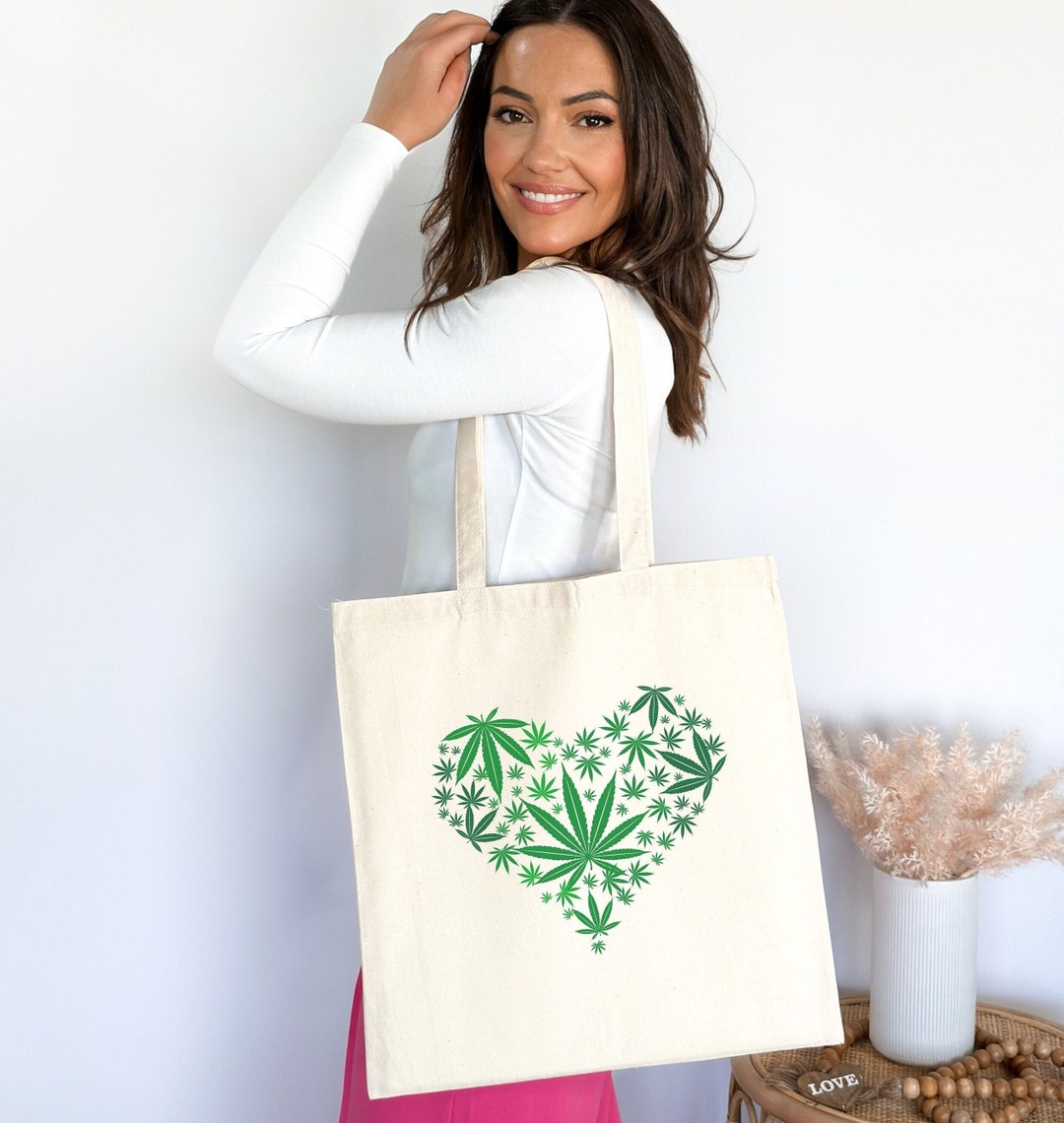 Marijuana Bag Marijuana Tote Bag With Cannabis Leaves Design - Etsy