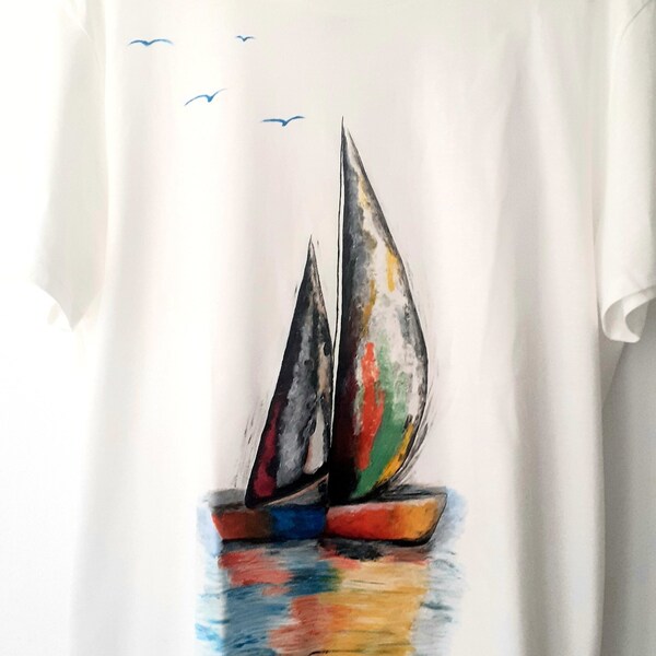 Hand Painted T Shirt - Etsy