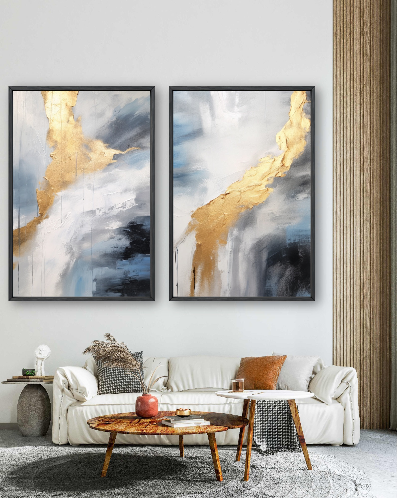Abstract Art Print Set Modern Wall Art Set of 2 Nordic Prints Modern ...