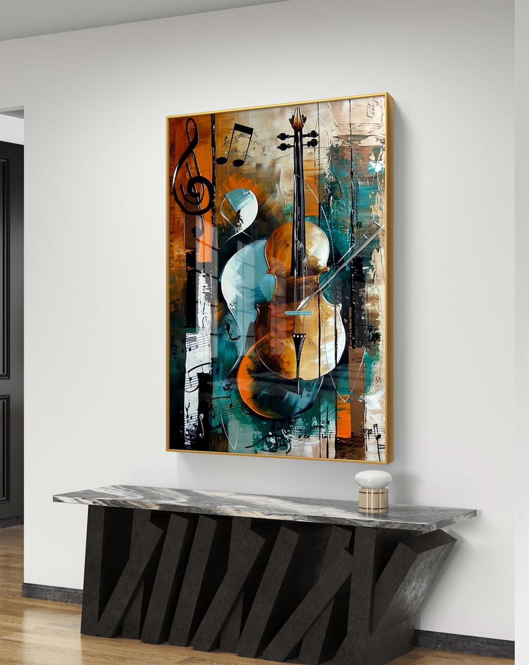 Abstract Violin With Musical Notes – Vibrant Music-inspired Art - Etsy