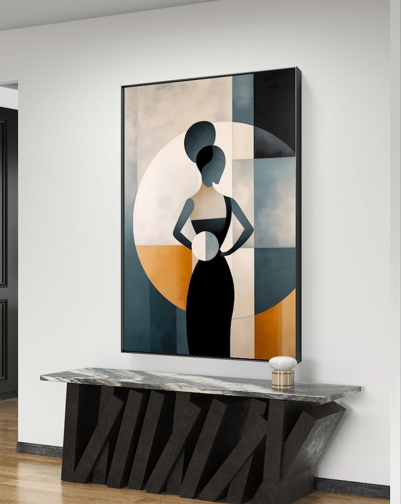 Female Abstract Figure Painting Printable Art, Minimalist Style, Modern ...