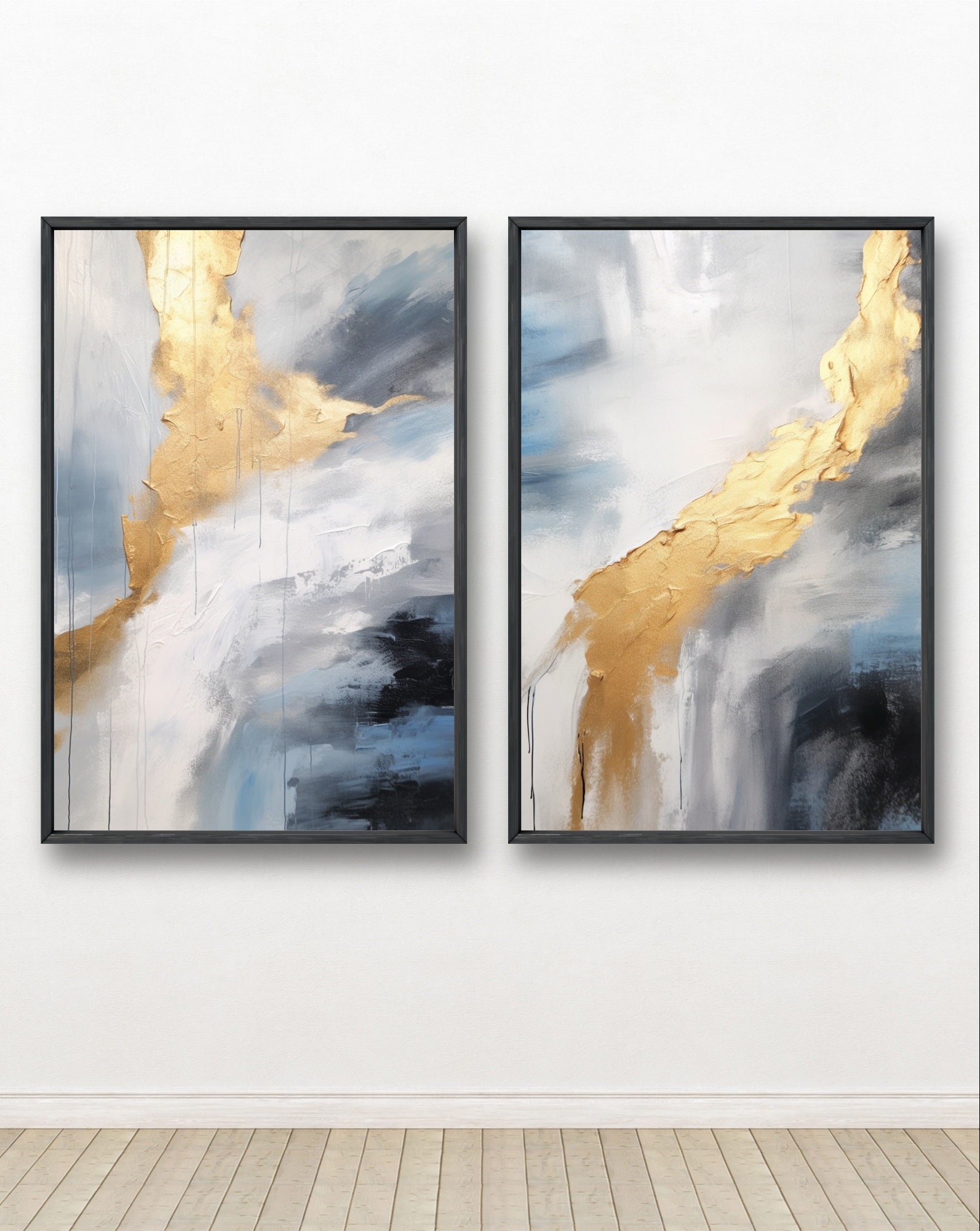 Abstract Art Print Set Modern Wall Art Set of 2 Nordic Prints Modern ...