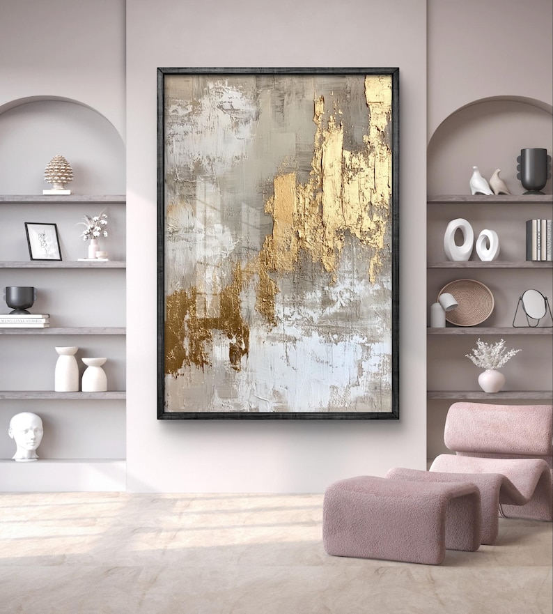 Textured Gold Abstract Art: Modern Metallic Print (digital Download) - Etsy
