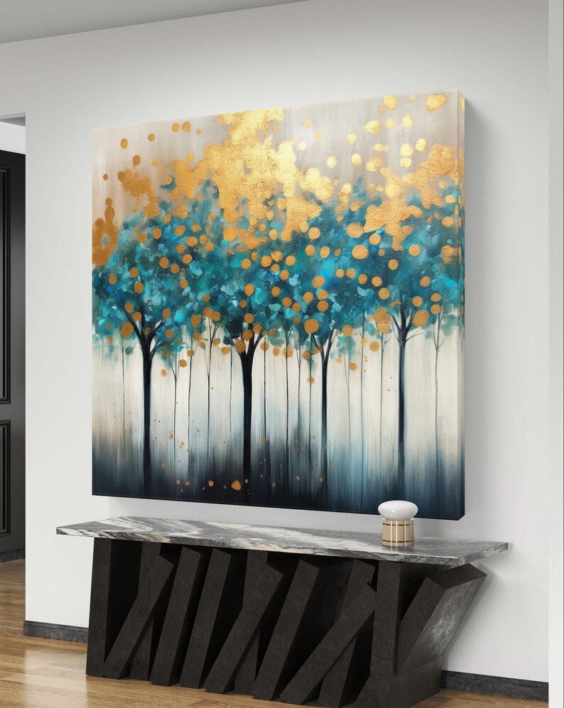 Tree Wall Art - Digital Download, Painting Style, Abstract Trees ...