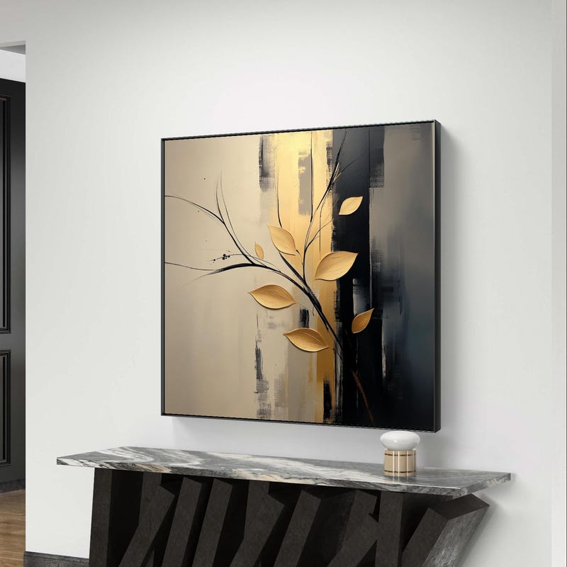 Gold Leaf Abstract - Etsy