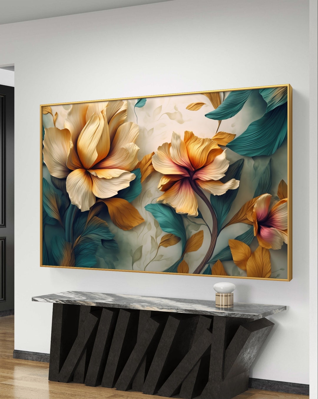 Modern Wall Art Print|abstract Art Prints|abstract Flowers Print ...