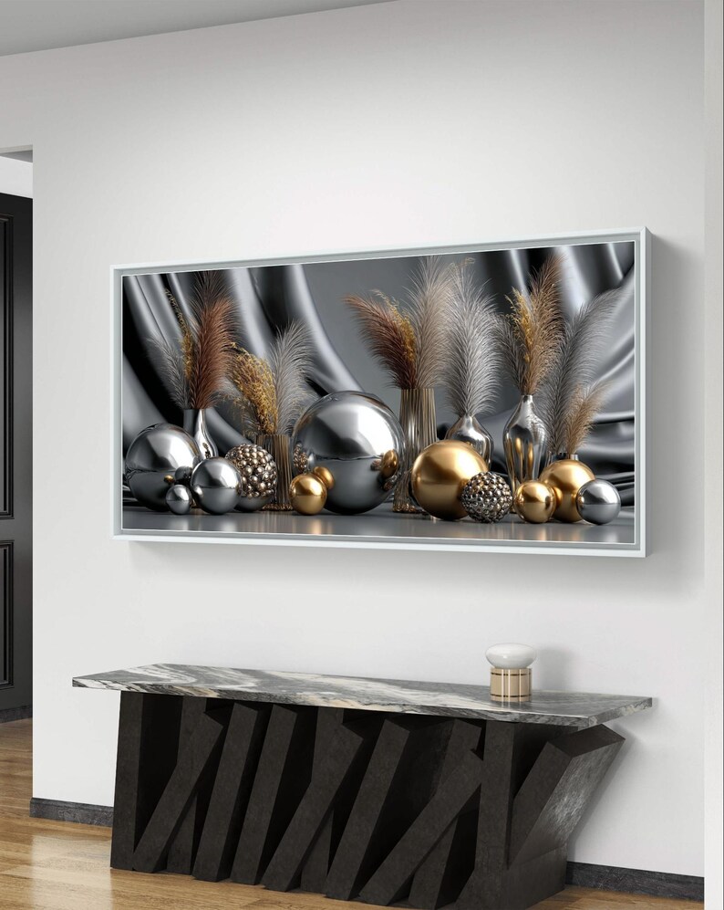 Metallic Vases and Pampas Grass - Digital Download - Etsy