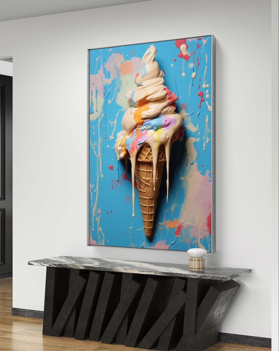 Abstract Wall Art, Ice Cream Graffiti , Extra Large Wall Art Prints ...