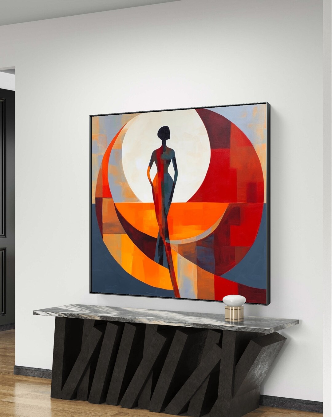 Female Abstract Figure Painting Printable Art, Minimalist Style, Modern ...