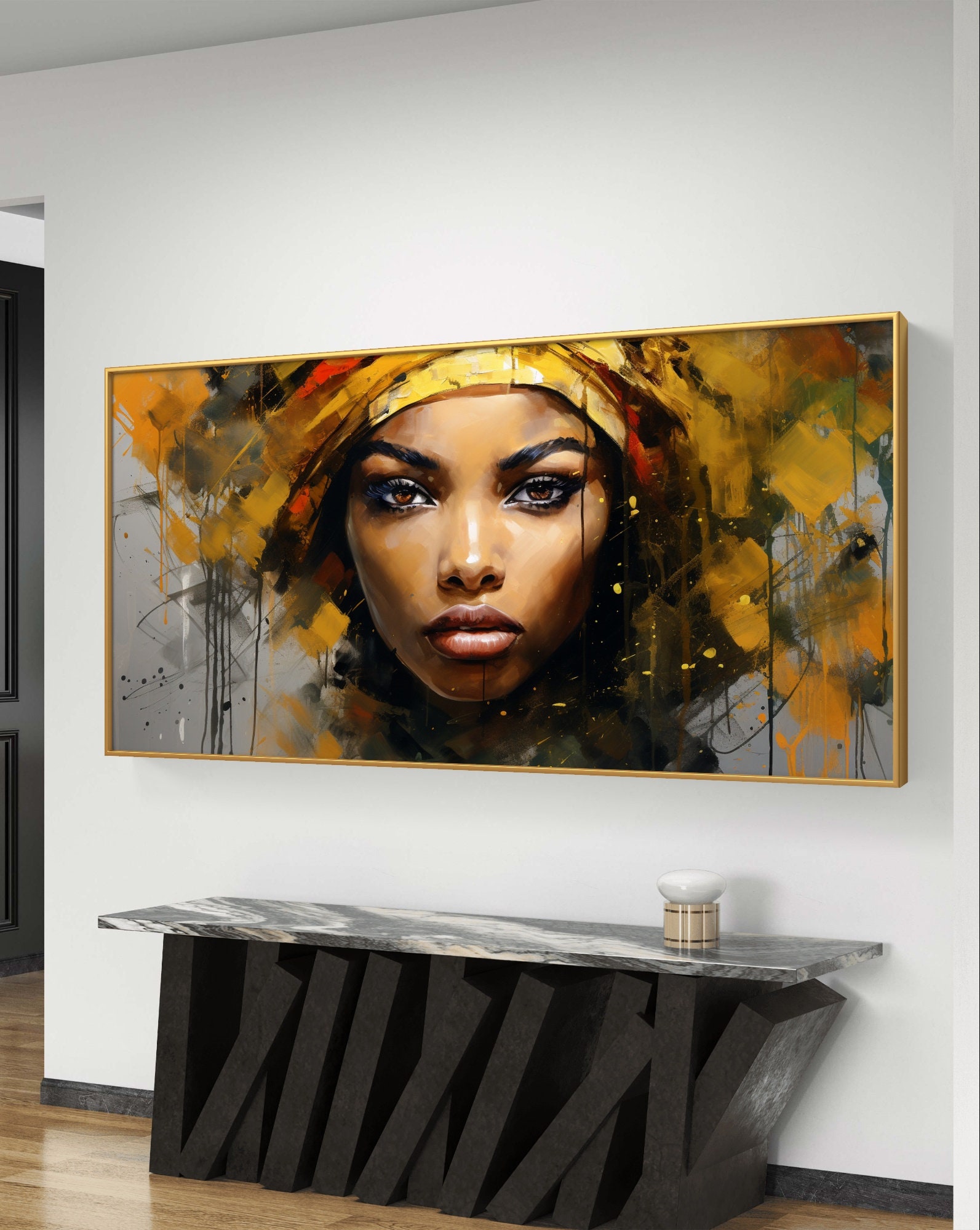 Woman Face Artwork Abstract Lady Painting Woman Painting - Etsy