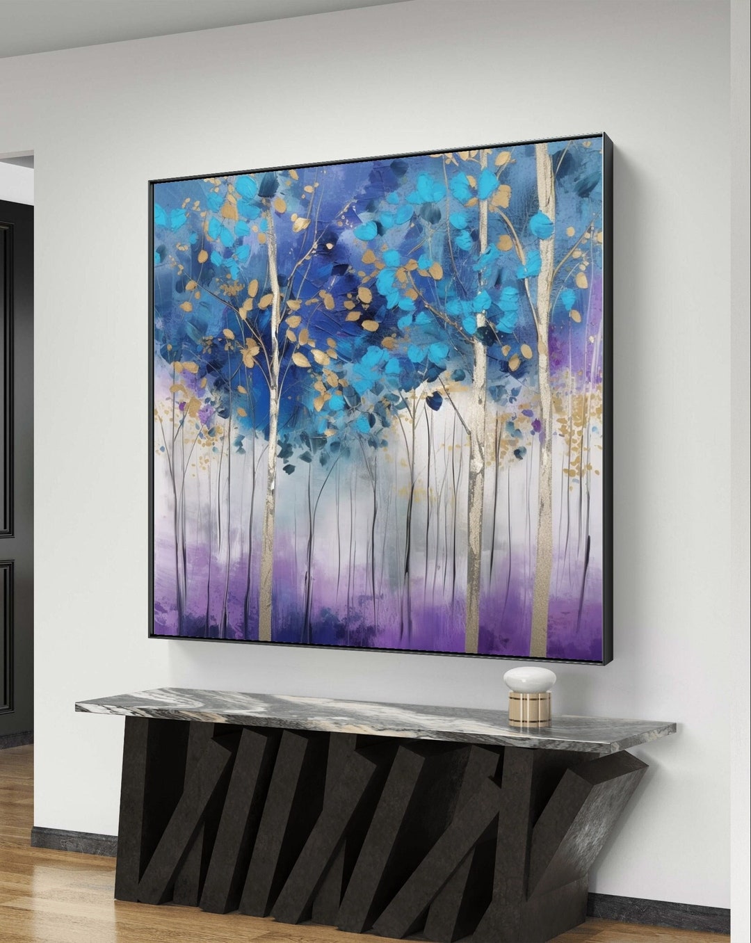 Tree Wall Art - Digital Download, Painting Style, Abstract Trees ...