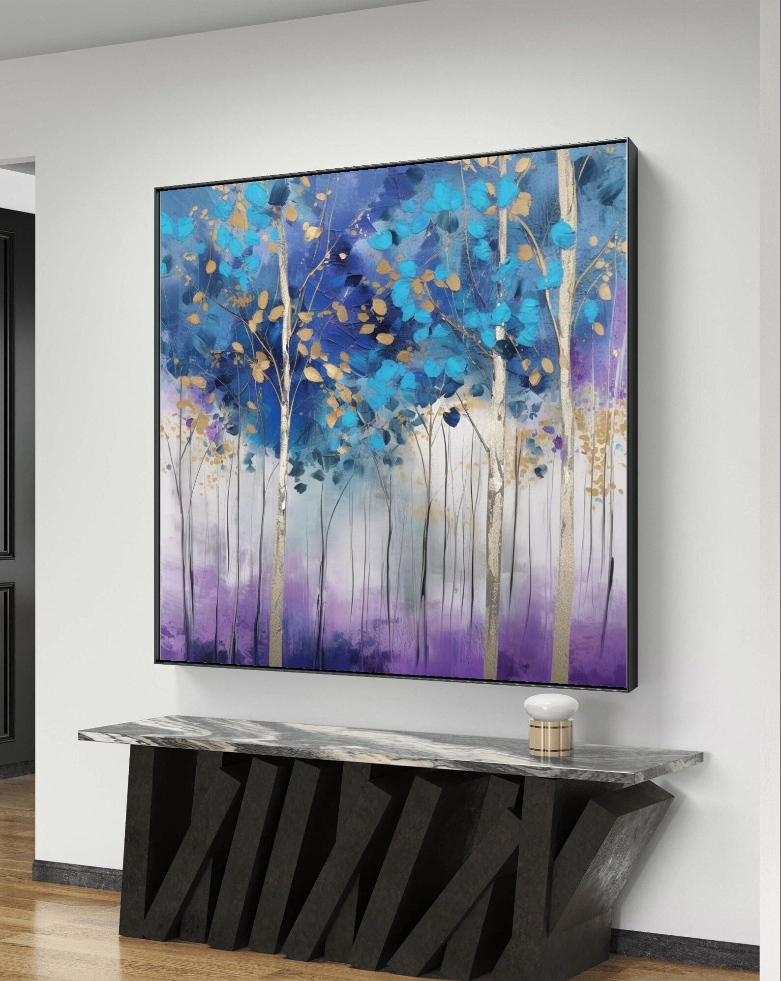 Tree Wall Art - Digital Download, Painting Style, Abstract Trees ...
