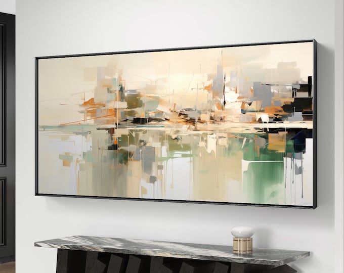 Large Abstract Painting, Large Modern Wall Art, Abstract Collage ...