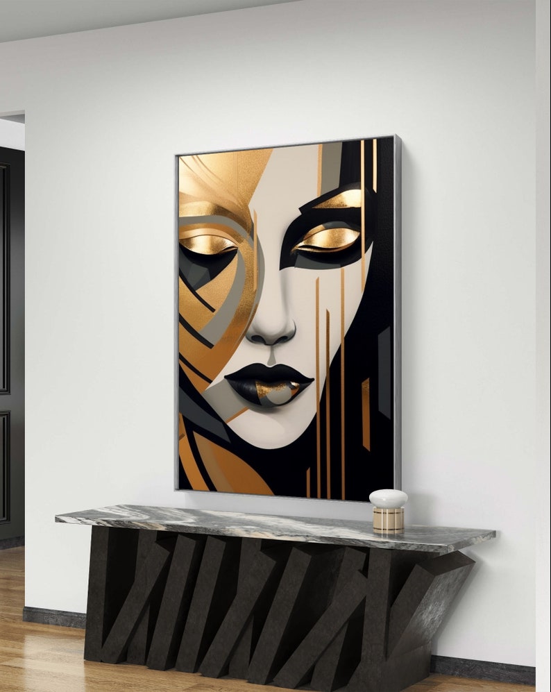 Female Abstract Figure Painting Printable Art, Minimalist Style, Modern ...