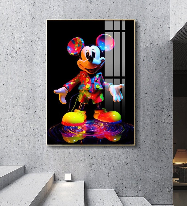 Mickey Mouse Modern Art Digital Illustration Mickey Mouse - Etsy