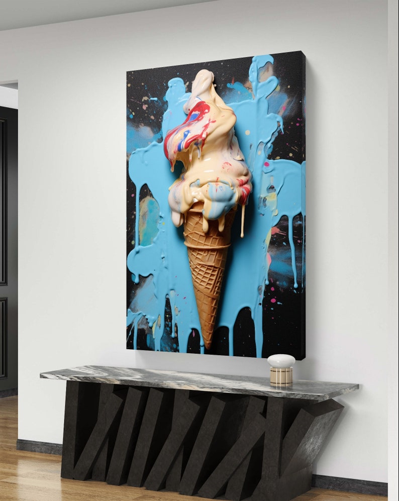 Abstract Wall Art, Ice Cream Graffiti , Extra Large Wall Art Prints ...