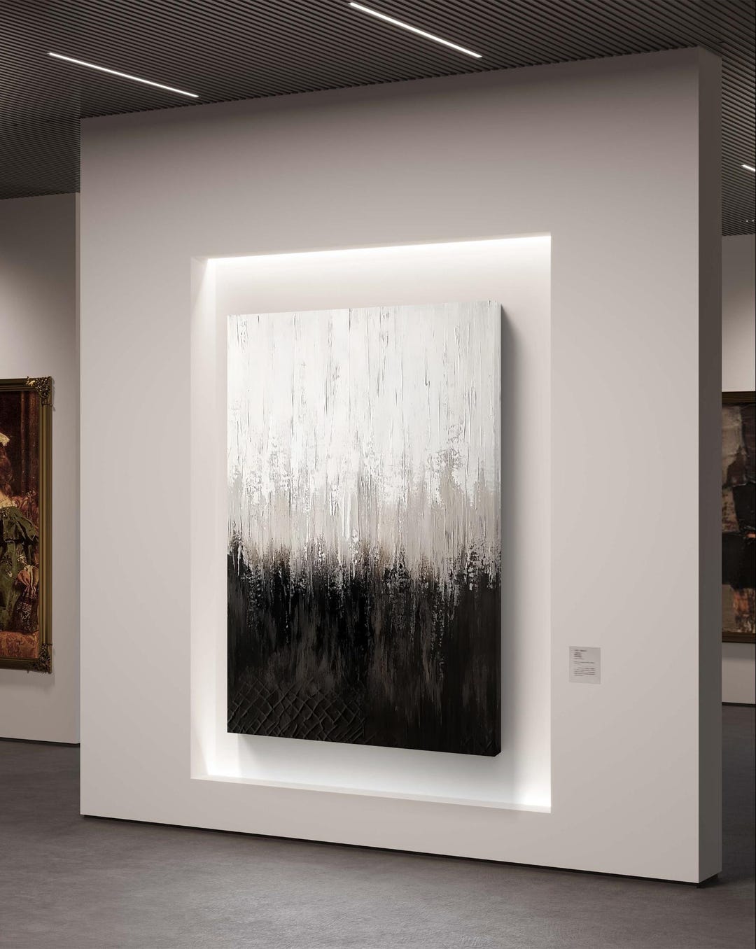 Black And White Abstract Art Minimalist Digital Print Etsy