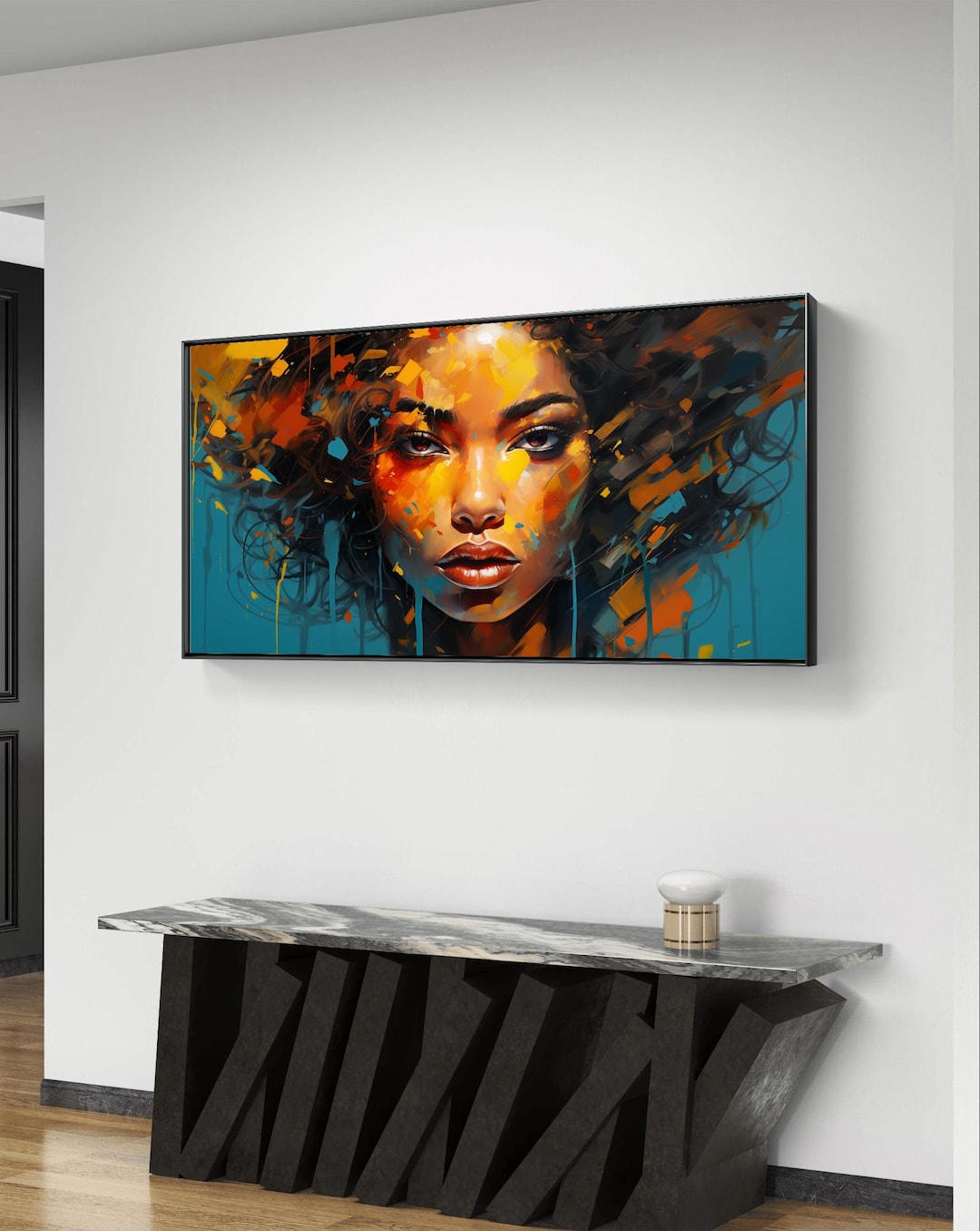 Colorful Abstract Portrait Wall Art - Digital Download - Etsy