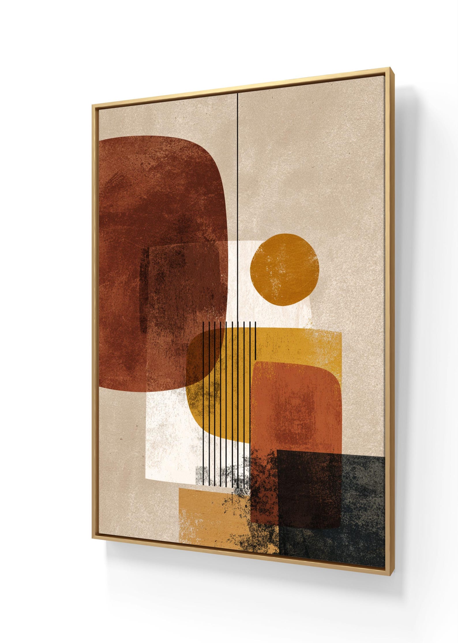 Retro Abstract Shapes - Digital Wall Art - Etsy