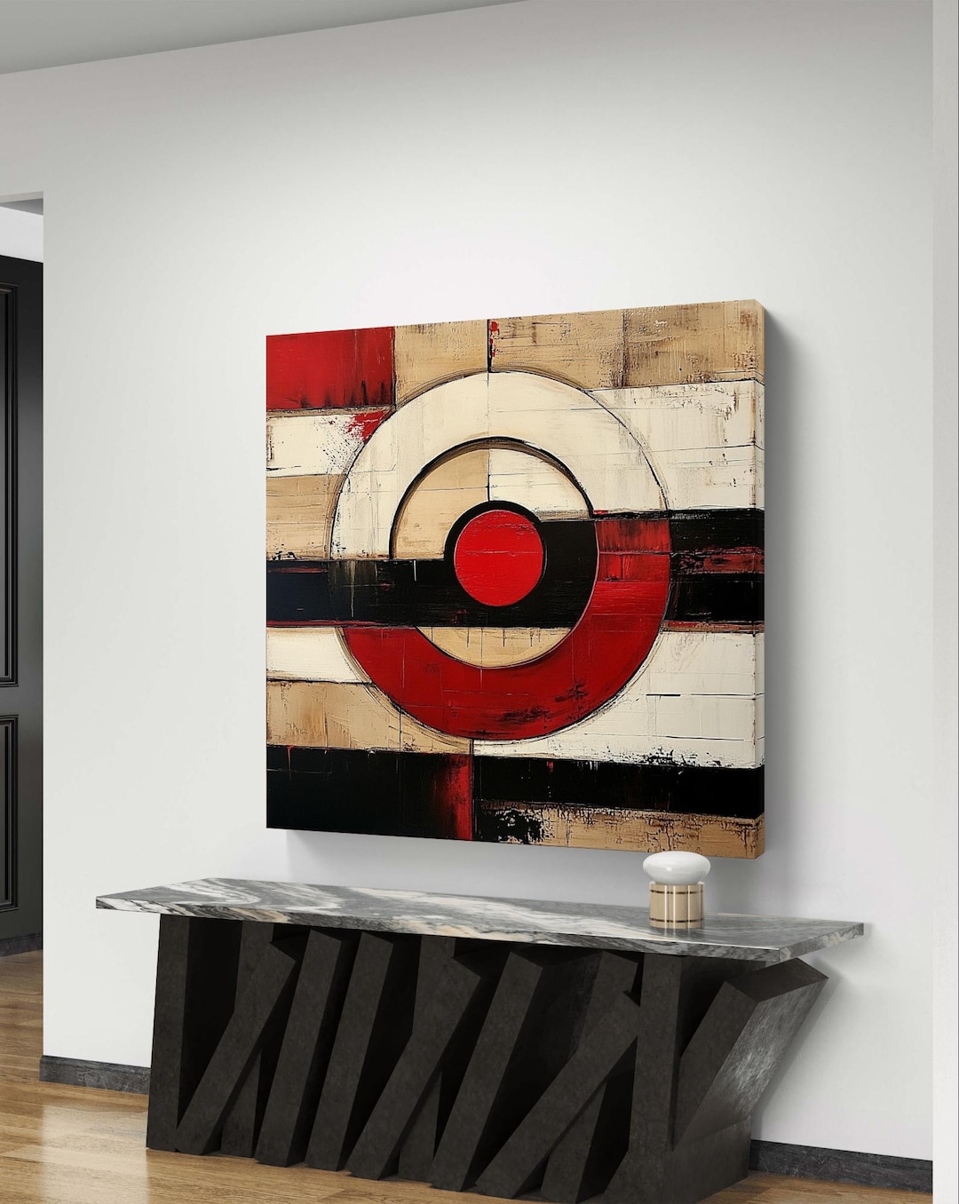 Modern Geometric Circle Wall Art - Abstract Digital Download for ...