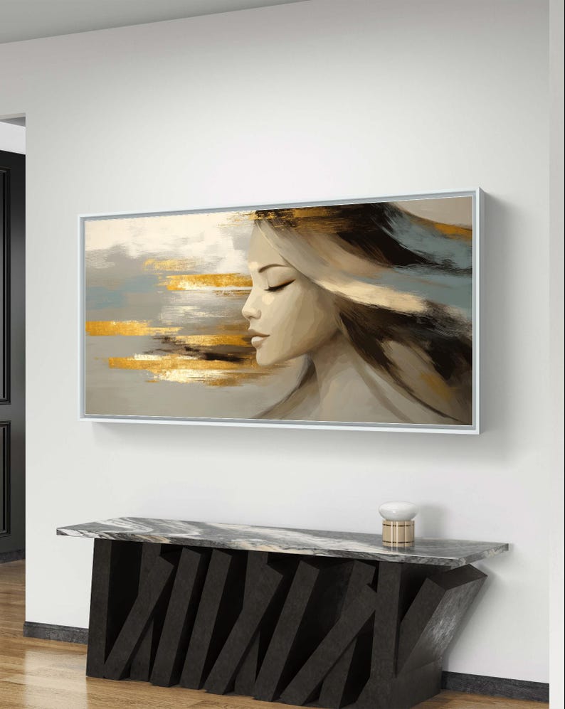 Modern Abstract Woman Portrait - Digital Art Download for Wall Decor - Etsy