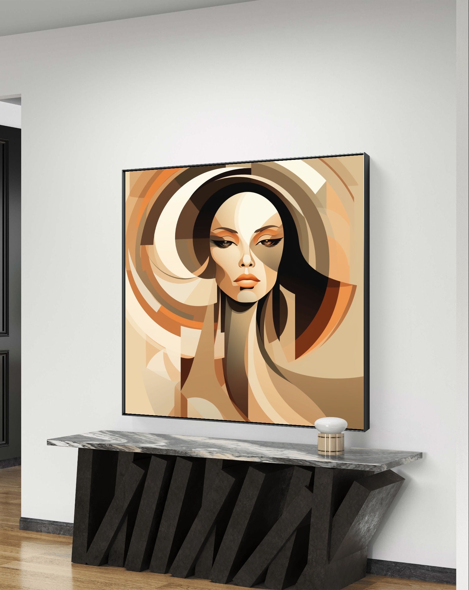 Female Abstract Figure Painting Printable Art, Minimalist Style, Modern ...