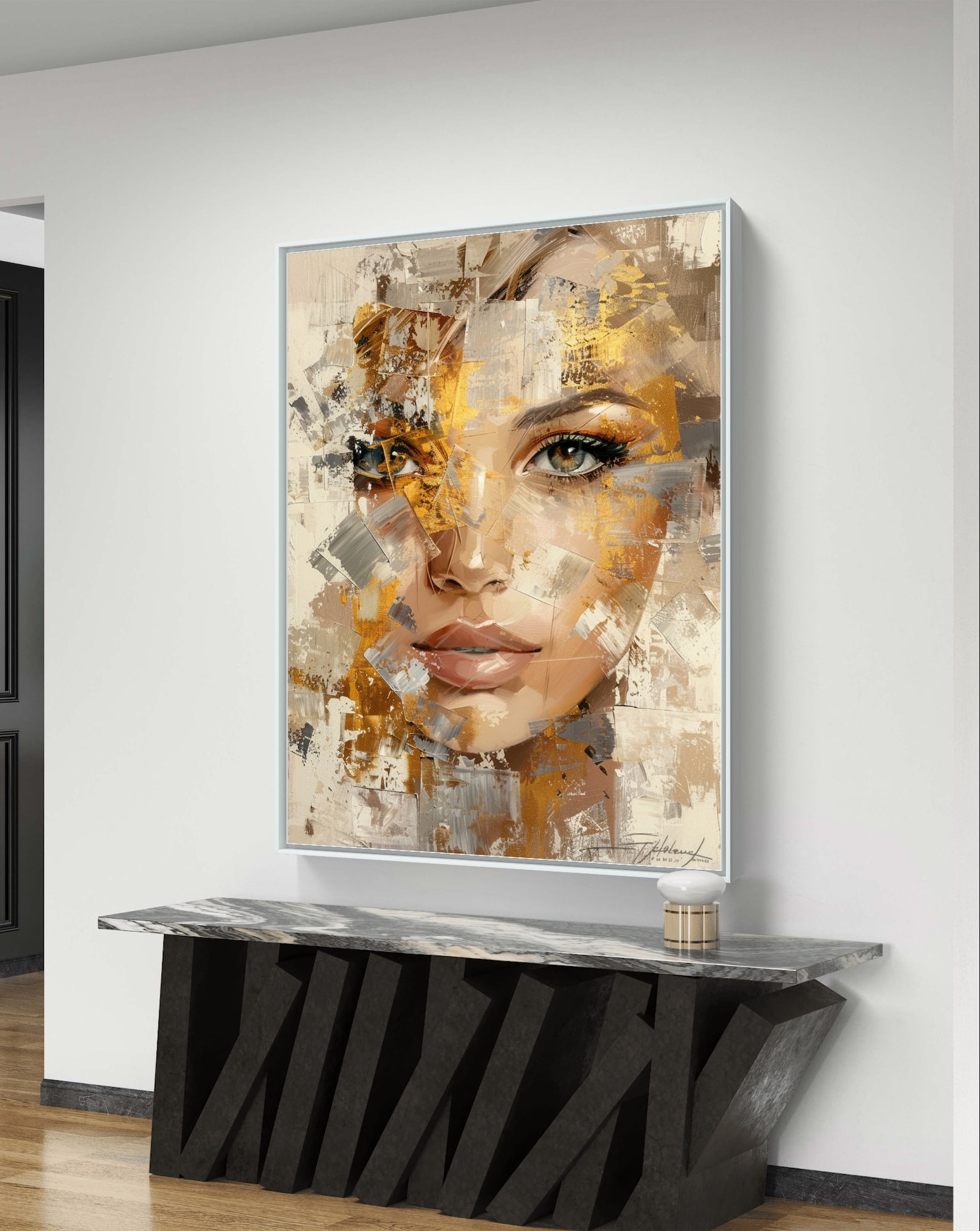 Abstract Portrait Art Printable Modern Woman Wall Decor / Instant ...