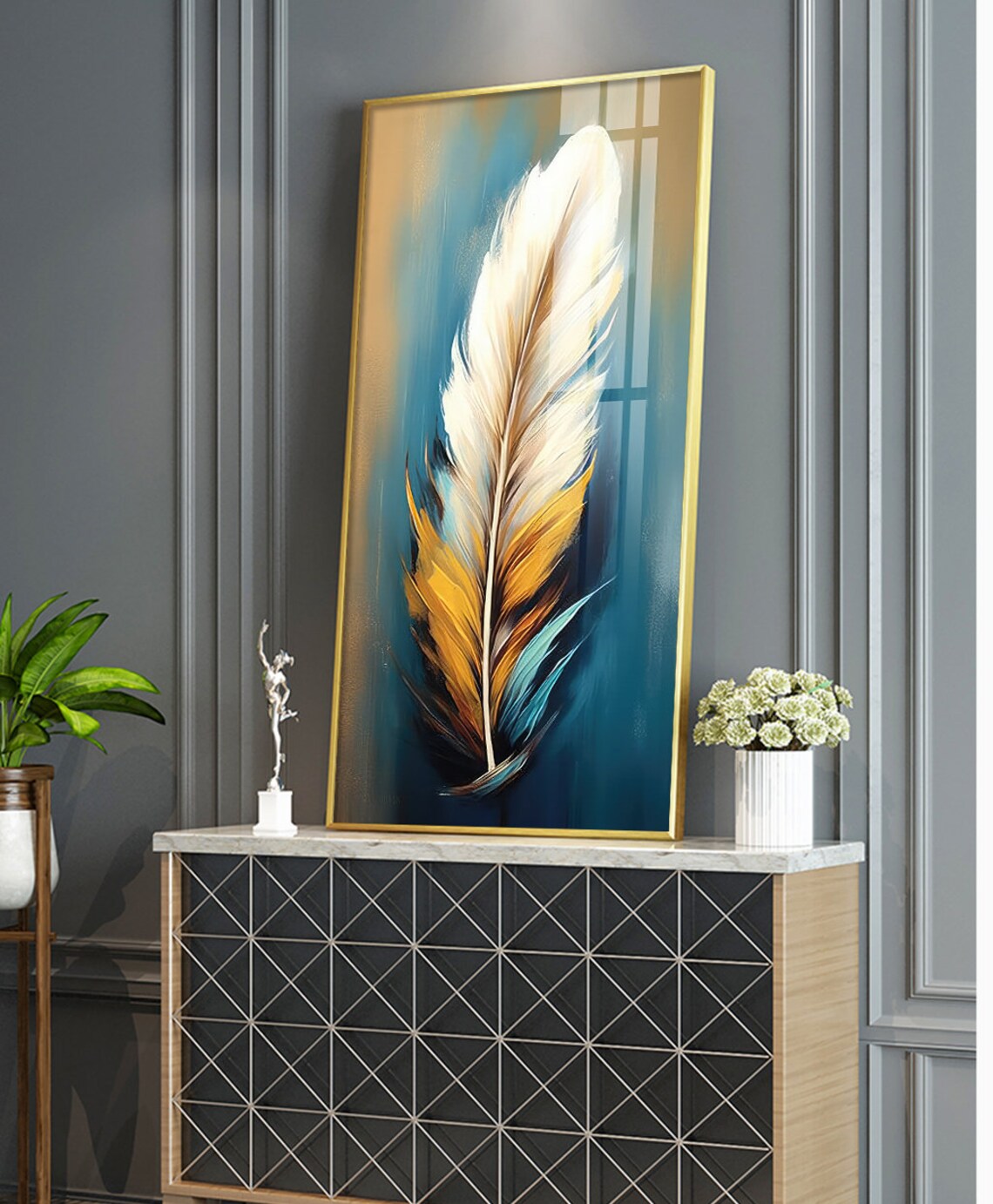 Abstract Feather Canvas Print: Modern Wall Art (digital Download) - Etsy