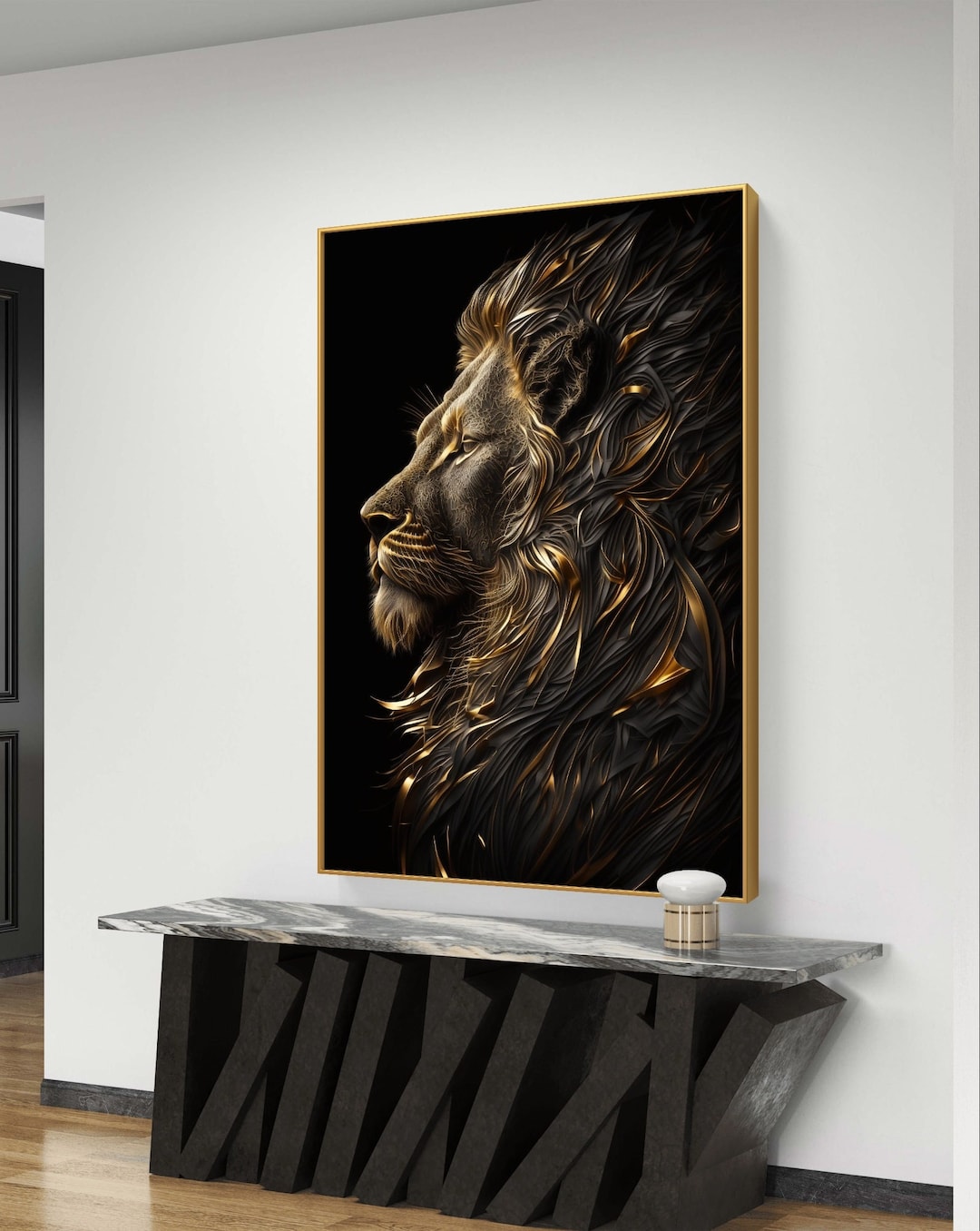 Lion Digital Poster Printable Animal Wall Art Digital Download Wildlife ...