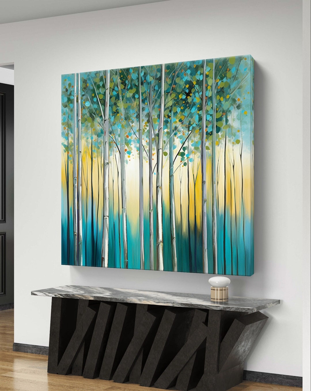 Tree Wall Art - Digital Download, Painting Style, Abstract Trees ...